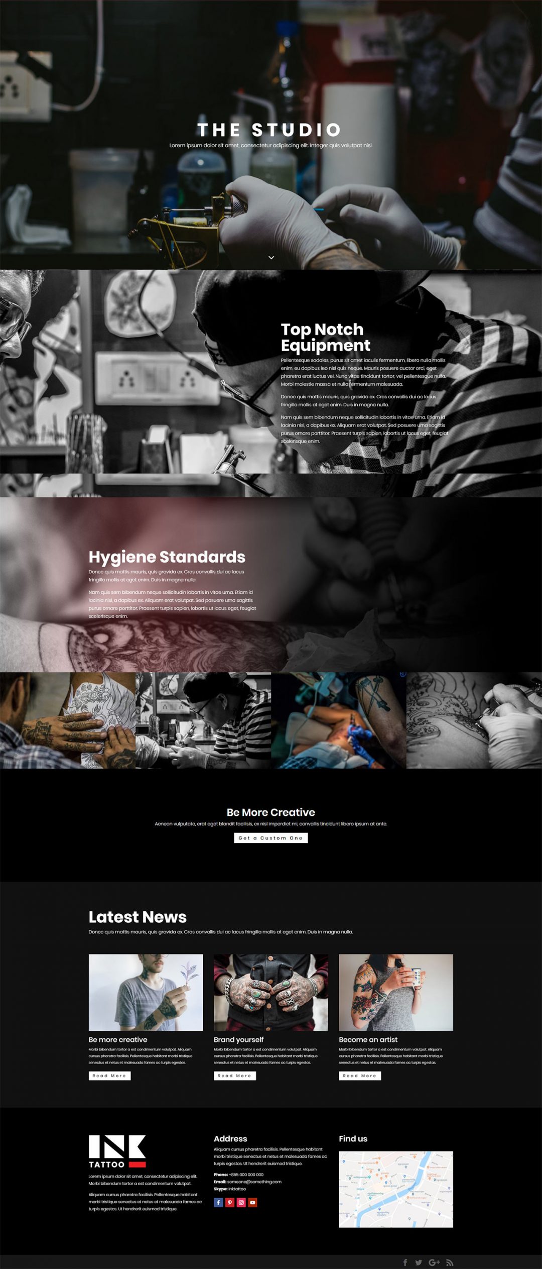 FREE Ink Tattoo Divi Layout Pack - OPTe.NETWORK